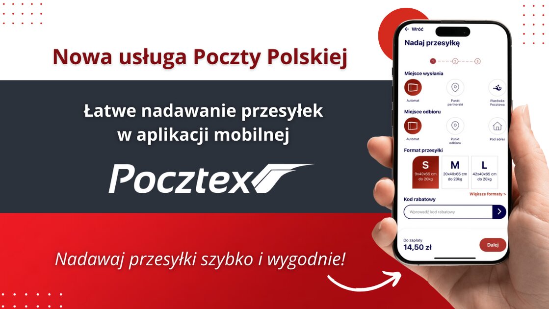 Nadawaj przesyłki szybko i wygodnie – nowa funkcja aplikacji Pocztex Mobile